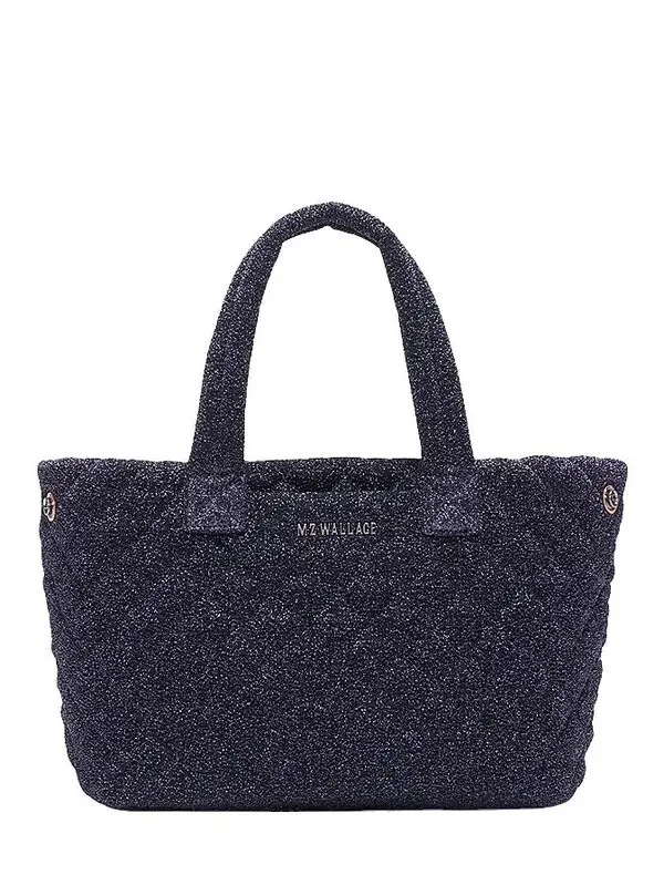 Mz Wallace Metro City Small Shimmer Tote Bag - Midnight Shimmer/gunmetal