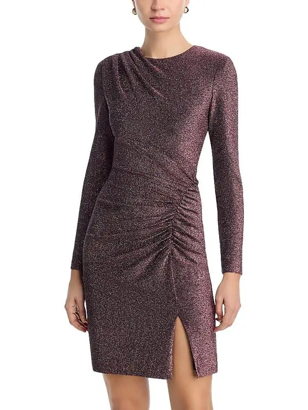 Eliza J Glitter Knit Dress - Wine
