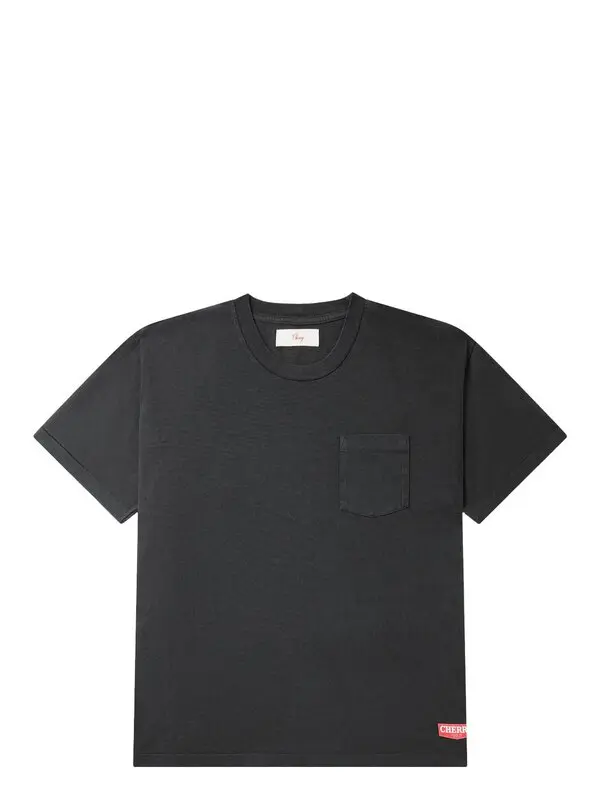 CHERRY LOS ANGELES Logo-print Cotton-jersey T-shirt - Black