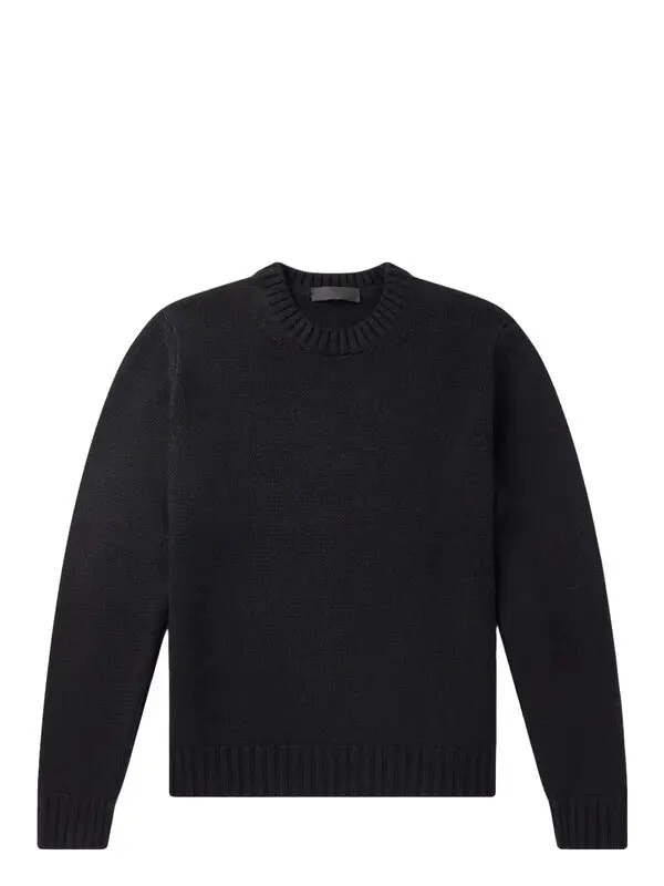 SAMAN AMEL Gio Cashmere Crewneck Sweater - Black
