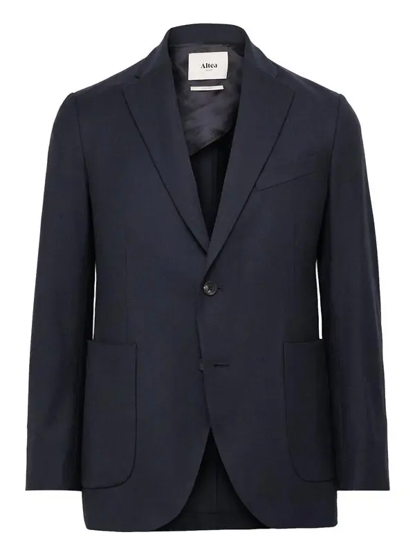 Altea Aston Slim-fit Virgin Wool-blend Suit Jacket - Blue