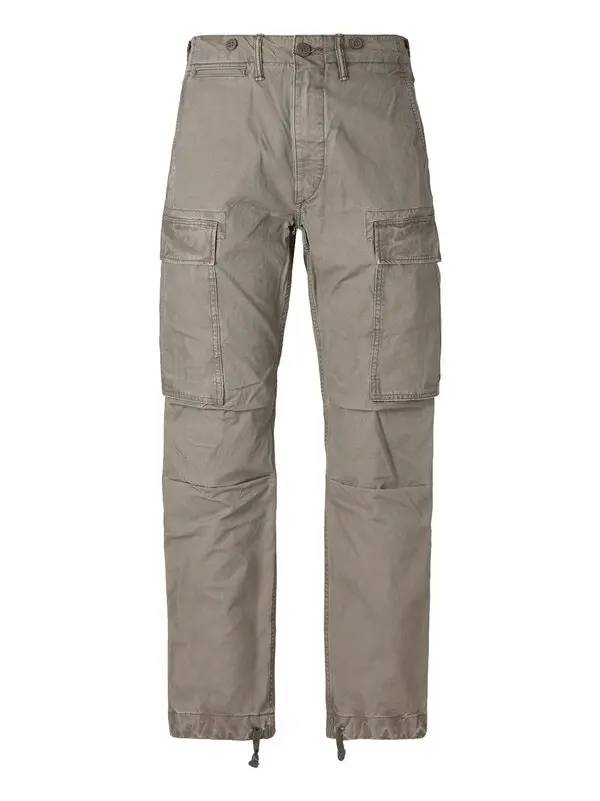 Ralph Lauren Slim-fit Tapered Washed-cotton Cargo Trousers - Green