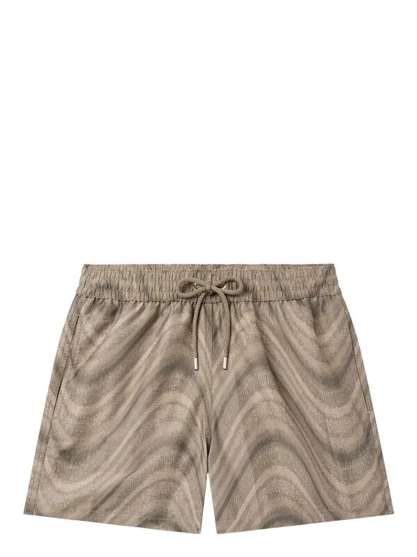 Frescobol Carioca Rio Jacquard Swim Shorts - Brown
