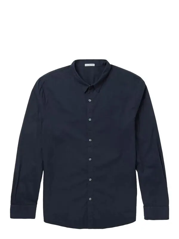JAMES PERSE Slim-fit Cotton Shirt - Blue