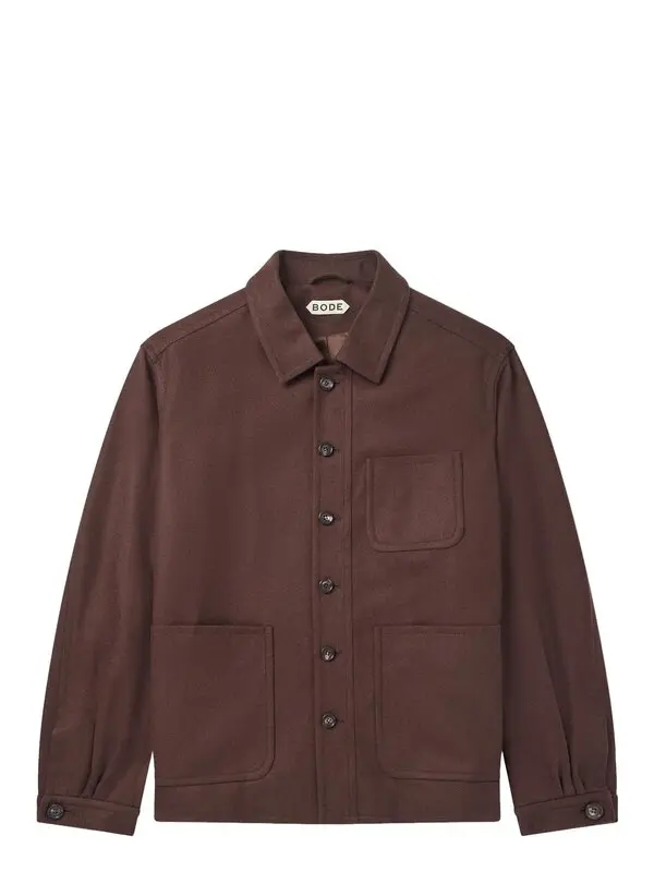 BODE Franck Wool-twill Jacket - Brown