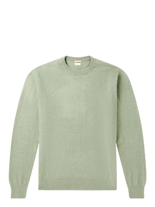 Massimo Alba Kane Brushed-cashmere Sweater - Green
