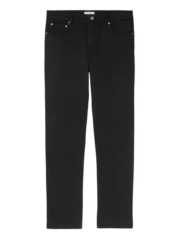 Nn07 Tony 1923 Straight-leg Organic Cotton-blend Twill Trousers - Black
