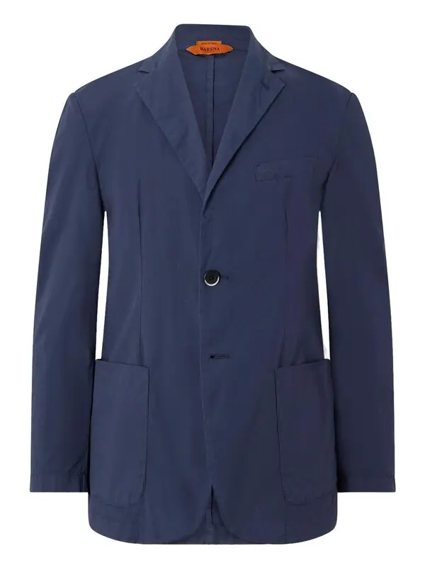 Barena Venezia Slim-fit Garment-dyed Cotton-blend Suit Jacket - Blue