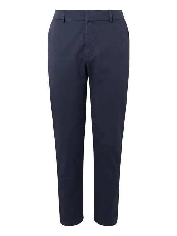 Barena Venezia Tapered Stretch-cotton Gabardine Trousers - Blue