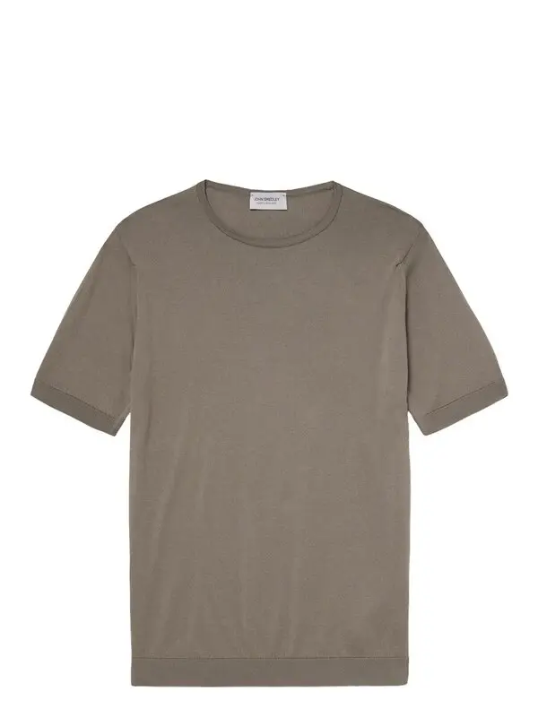 John Smedley Belden Slim-fit Sea Island Cotton T-shirt - Neutrals