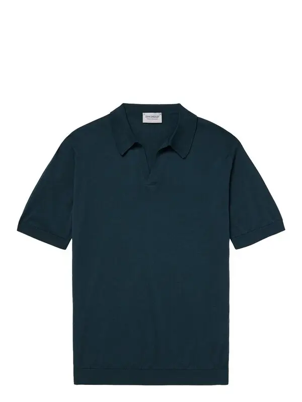 John Smedley Noah Sea Island Cotton Polo Shirt - Green