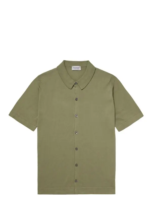 John Smedley Folke Sea Island Cotton Shirt - Green
