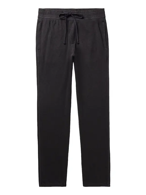 JAMES PERSE Straight-leg Cotton-jersey Sweatpants - Gray