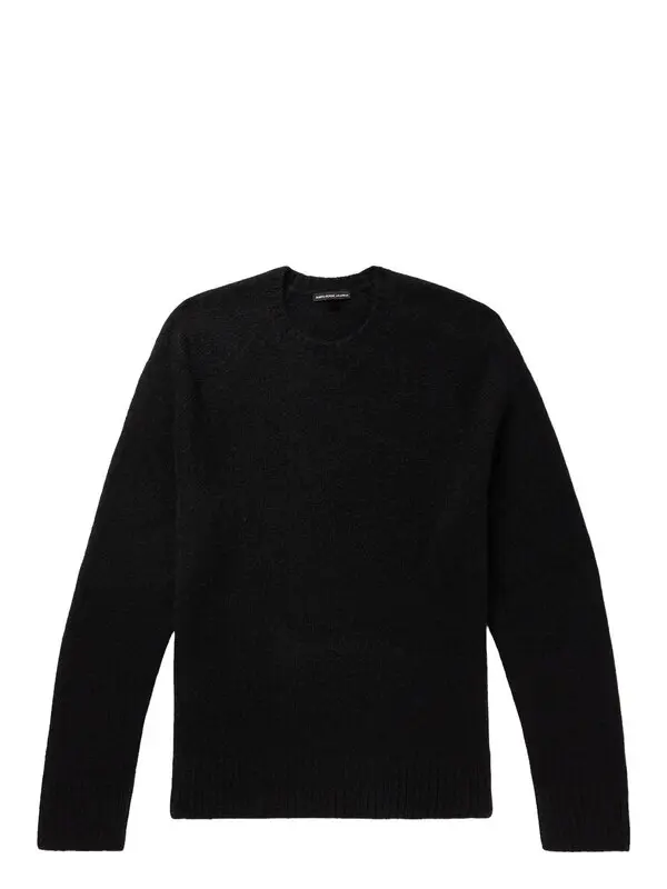 JAMES PERSE Cashmere Crew Neck Sweater - Black