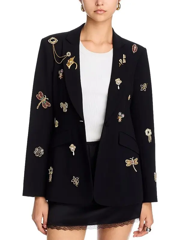 Cinq À Sept Cheyenne Brooches Blazer - Black