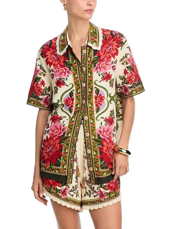 Farm Rio Button Front Shirt - Wonder Rio