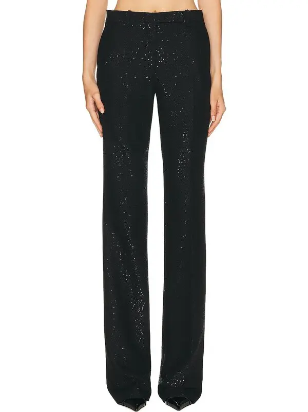 TOM FORD Sequined Tailored Straight Pant - Black