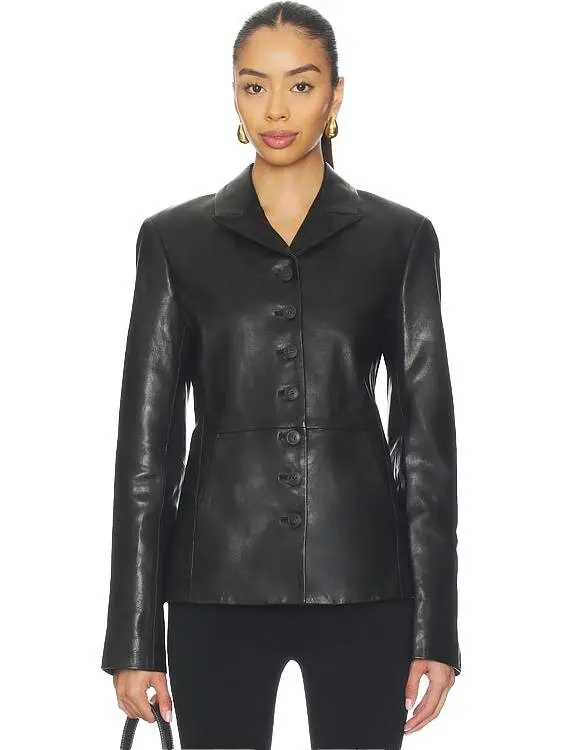 EAVES Sigrun Leather Jacket - Black
