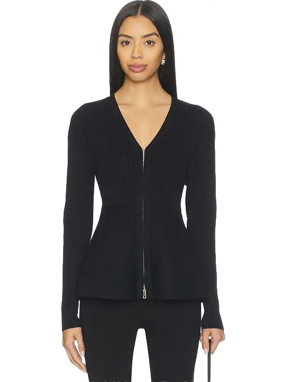 ALIGNE Faye Zip Up Cardigan - Black