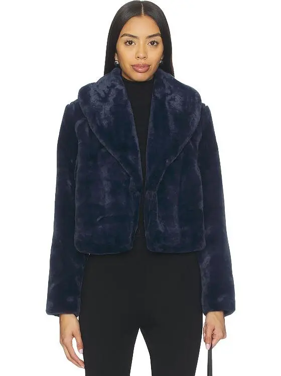 Blanknyc Cropped Faux Fur Coat - Frost Bite