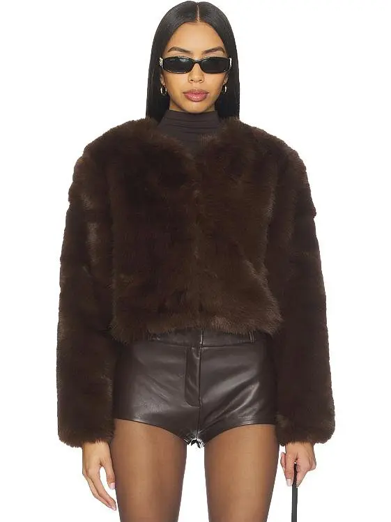Blanknyc Crop Faux Fur Coat - Gala Affair