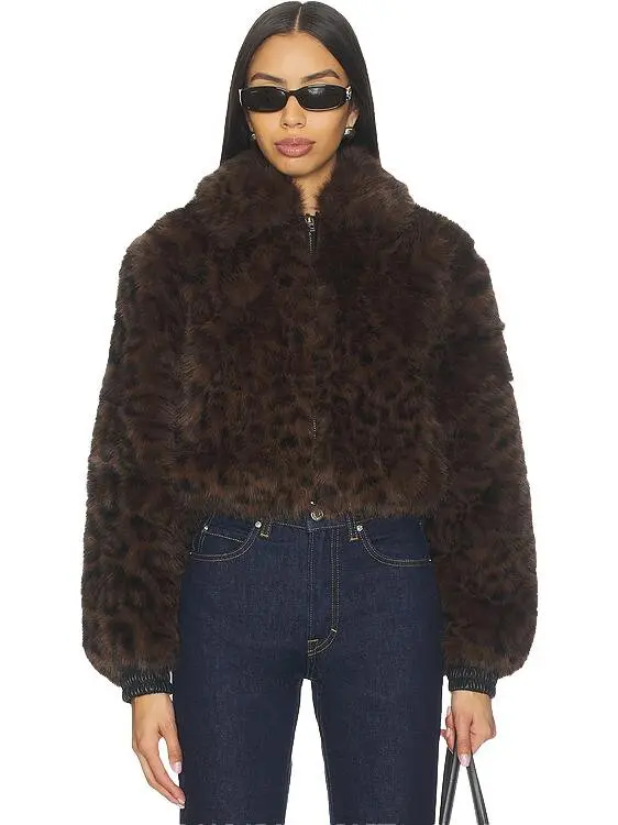 Blanknyc Cropped Faux Fur Coat - Midnight Run