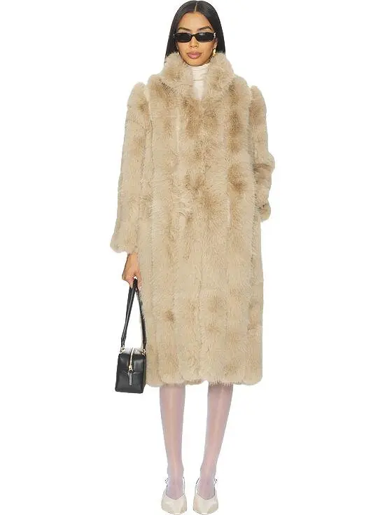 ELLIATT Lux Faux Fur Coat - Beige