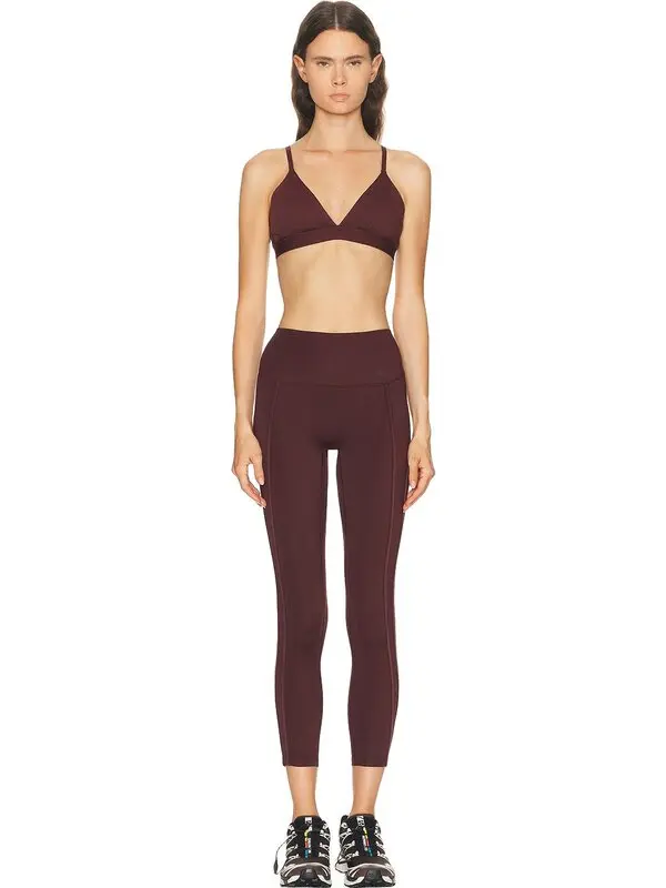 Nike Light Support Non Padded Triangle Sports Bra - Burgundy Crush & Burgundy Ash