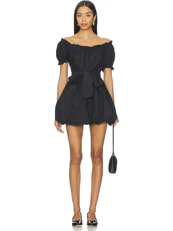 LoveShackFancy Isolle Mini Dress - Black