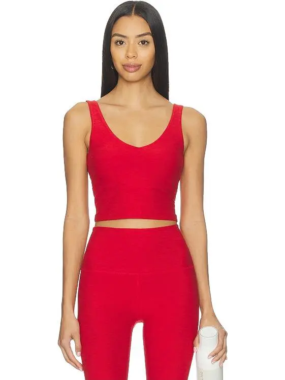 Beyond Yoga Spacedye Good Day Cropped Tank Top - Holly Red