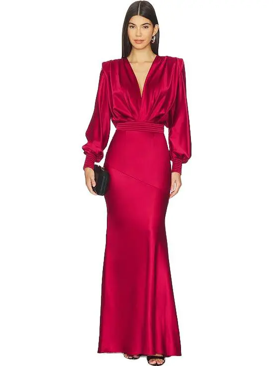 ZHIVAGO The Betsy Long Dress - Ruby