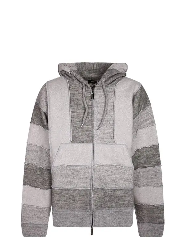 Dsquared2 Hooded Zip-up Sweatshirt - Grey