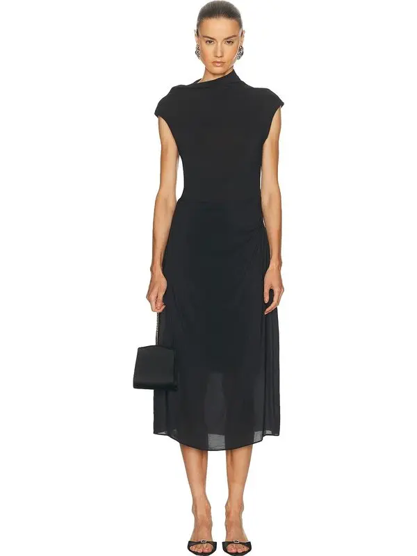 L'academie By Marianna Teshi Midi Dress - Black