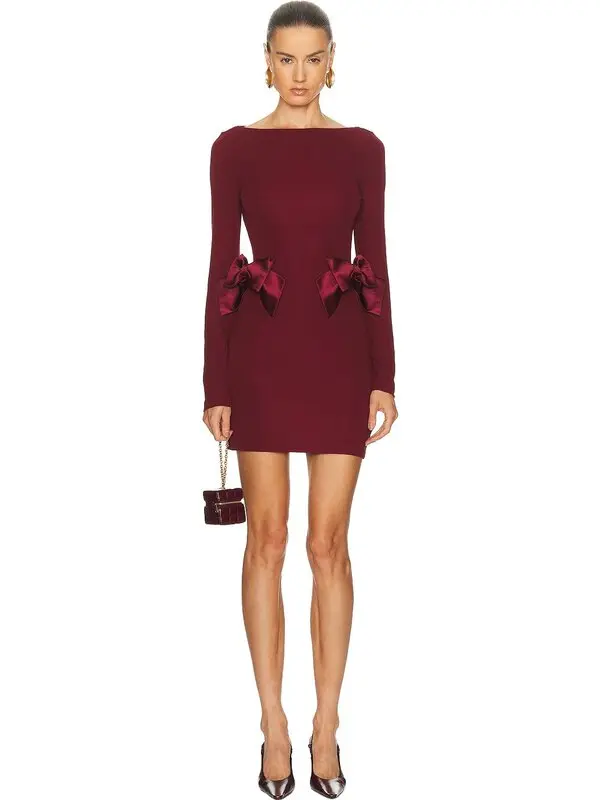 L'academie By Marianna Dinara Mini Dress - Burgundy