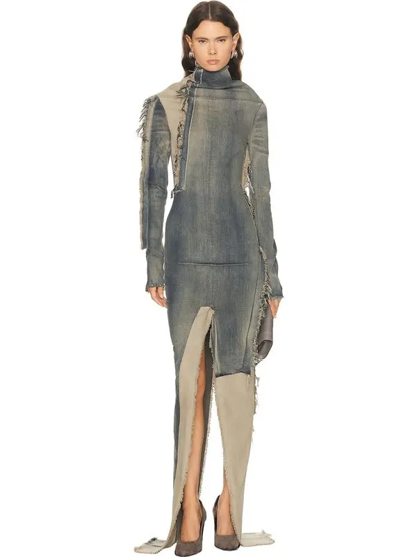 Rick Owens Etna Denim Dress - Dirty Hustler & Natural