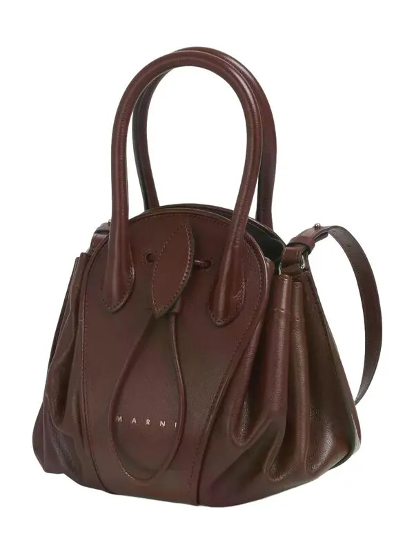 Marni Tubular Handles Tulipea Shoulder Bag - Brown