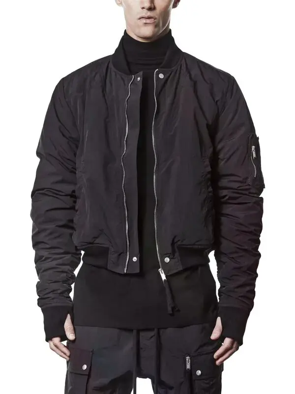 THOM KROM Zip-up Technical Bomber Jacket - Black