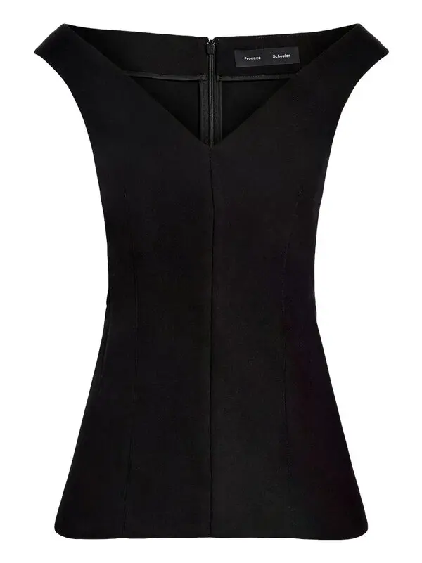 Proenza Schouler V-neck Top - Black