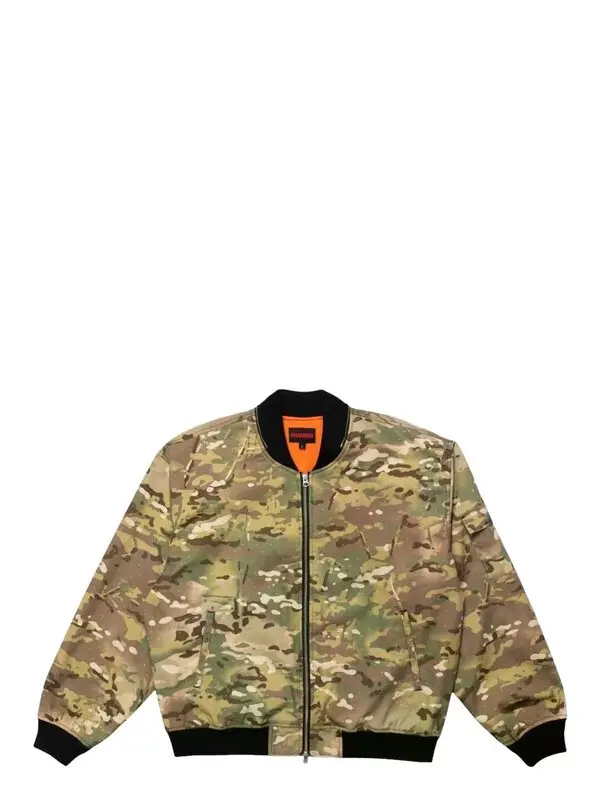 PLEASURES Gem Camo Bomber Jacket - Green