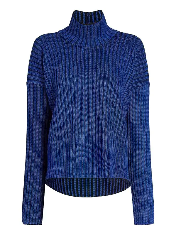Proenza Schouler White Label Elysia Ladder Stripe Sweater - Blue