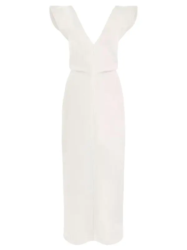 Proenza Schouler Mariam V-neck Midi Dress - White