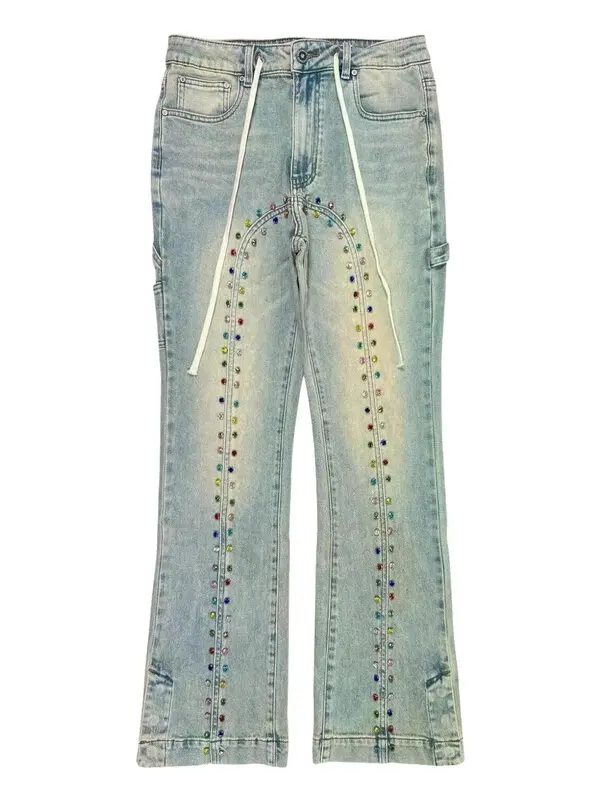 DUAA Alignment Distressed Rhinestone Jeans - Blue