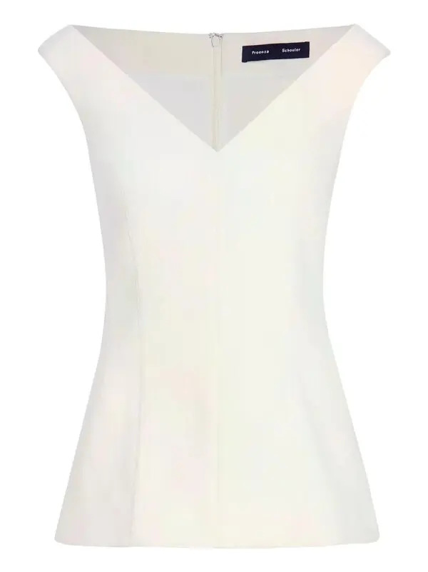 Proenza Schouler Mariam V-neck Top - White