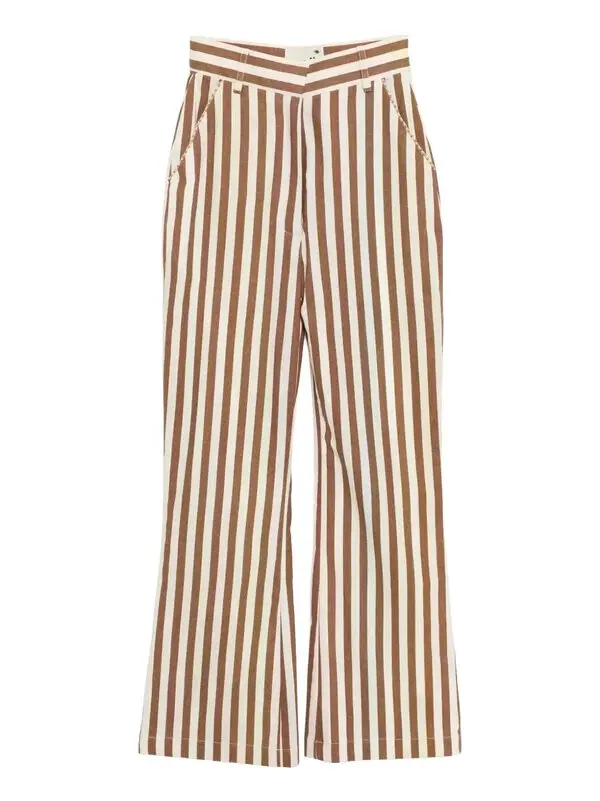 BAMBAH Striped Pants - Brown