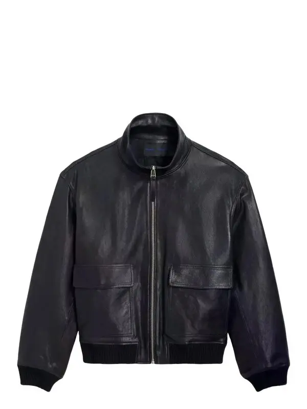 Proenza Schouler Leather Bomber Jacket - Black