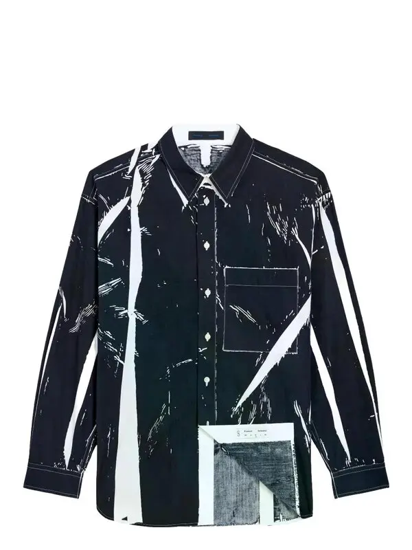 Proenza Schouler Simon Print Shirt - Black