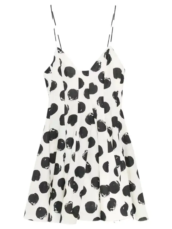 BAMBAH Polka-dot Mini Dress - Neutrals