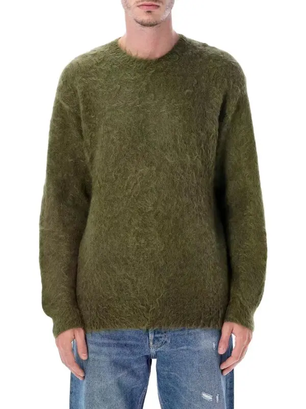 Auralee Crew-neck Sweater - Green
