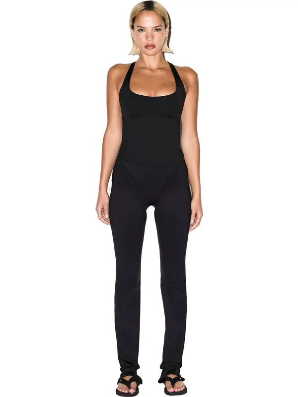SKIMS Nike Matte V Line 39 Inch Straight Legging - Obsidian