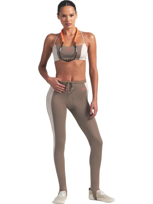SKIMS Nike Shine Drawcord Stirrup 26 Inch Legging - Truffle And Stone